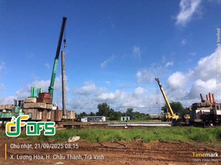 DFS Breaks Ground on Large-Scale Pile Driving for the Tra Vinh Solid Waste Treatment Plant Project